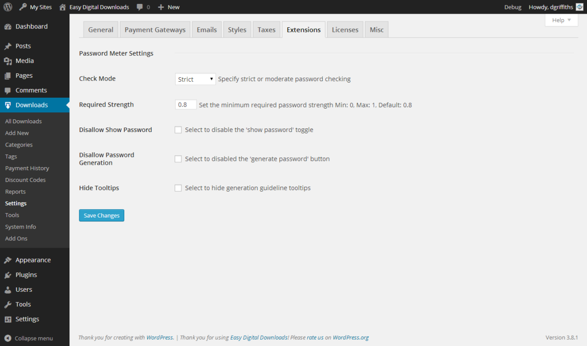 Password Meter – Easy Digital Downloads