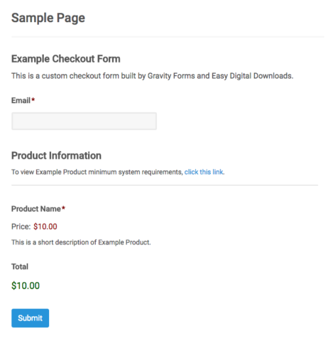 Custom checkout forms with Gravity Forms Checkout