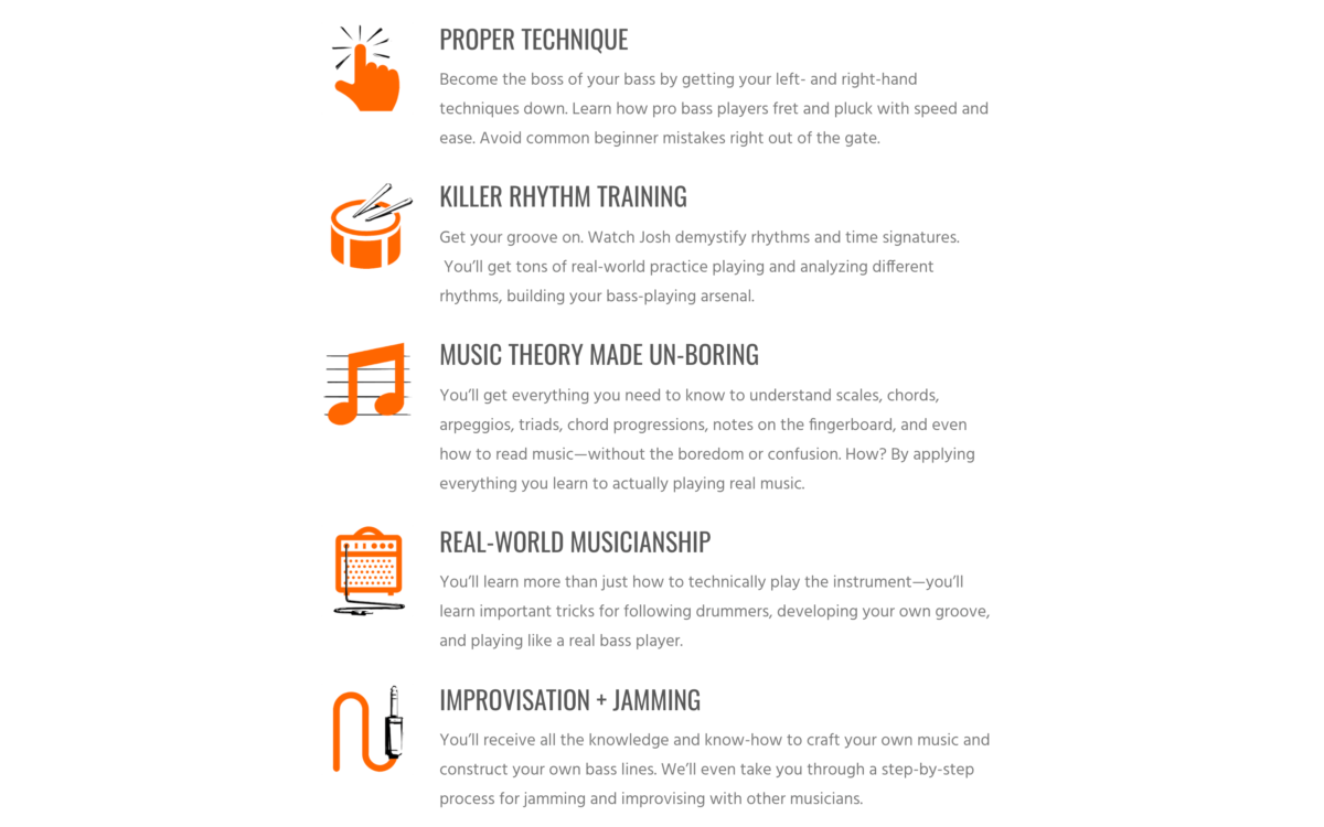 The anatomy of a digital product website