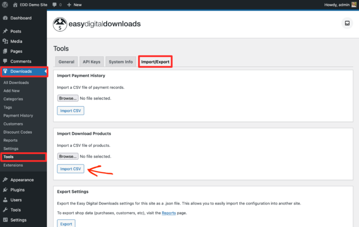 How to Import / Export Digital Products + Free CSV Template