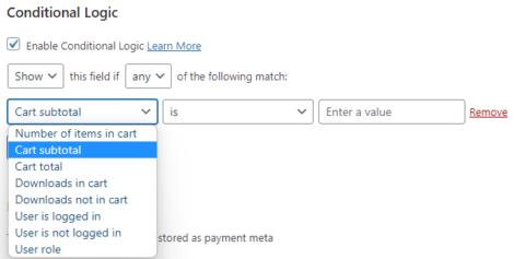 Checkout Fields Manager – Conditional Logic – Easy Digital Downloads Documentation