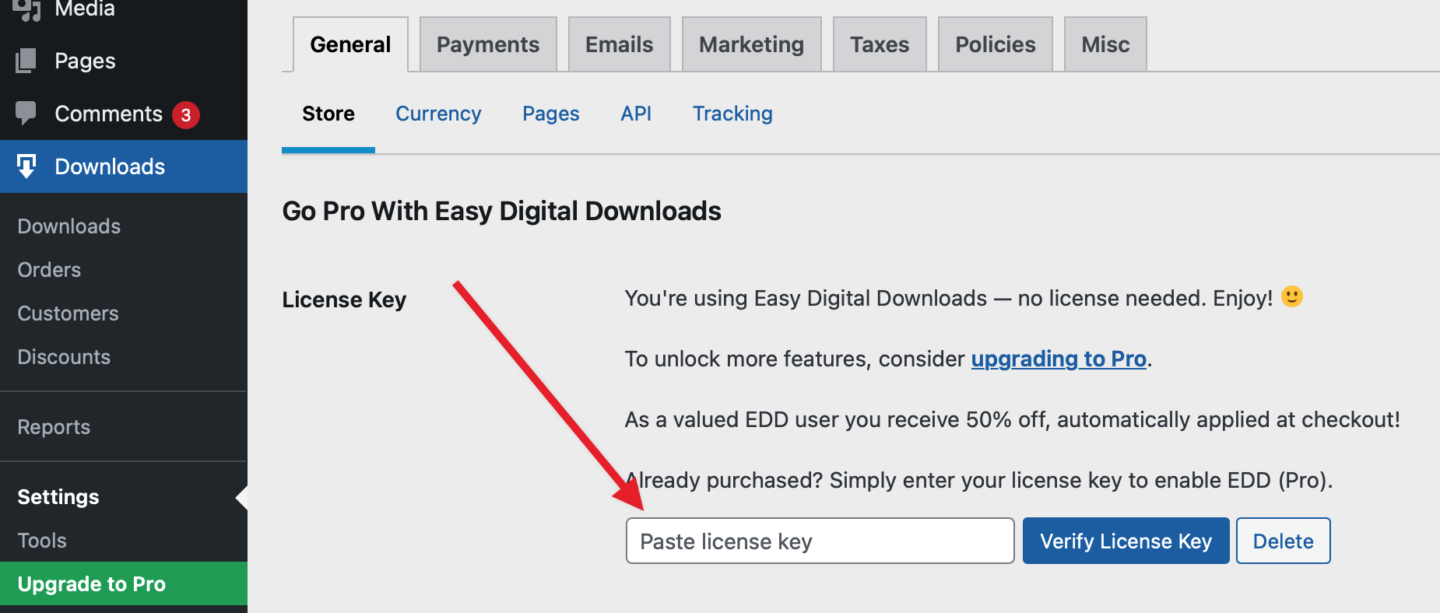 How to Upgrade from EDD Lite to Pro – Easy Digital Downloads Documenta
