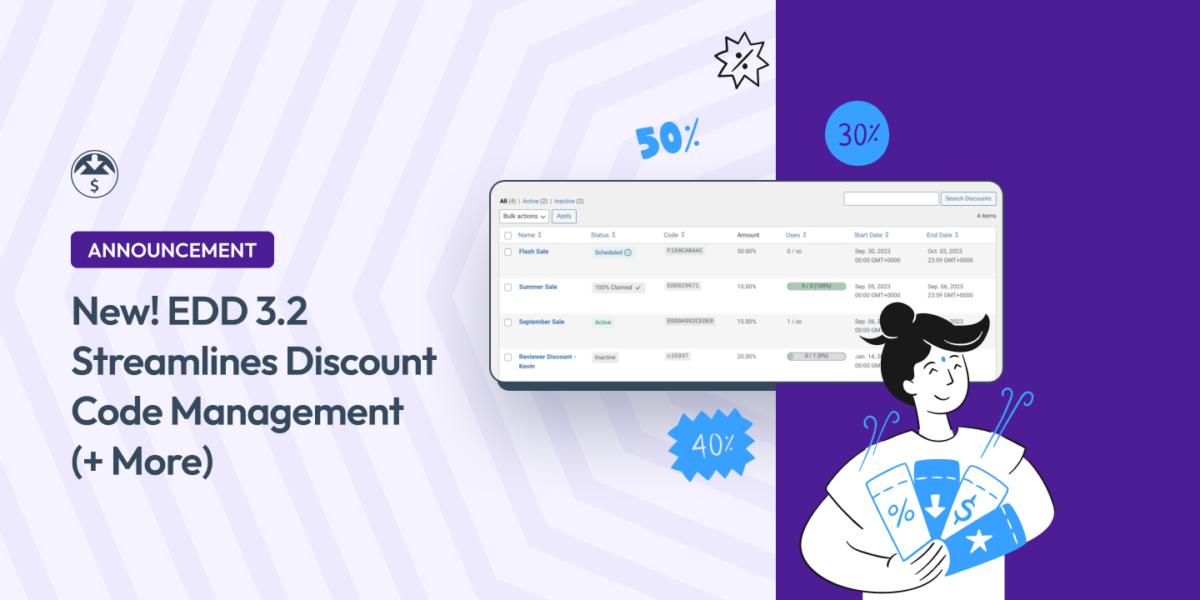 New! EDD 3.2 Streamlines Discount Code Management (+ More)