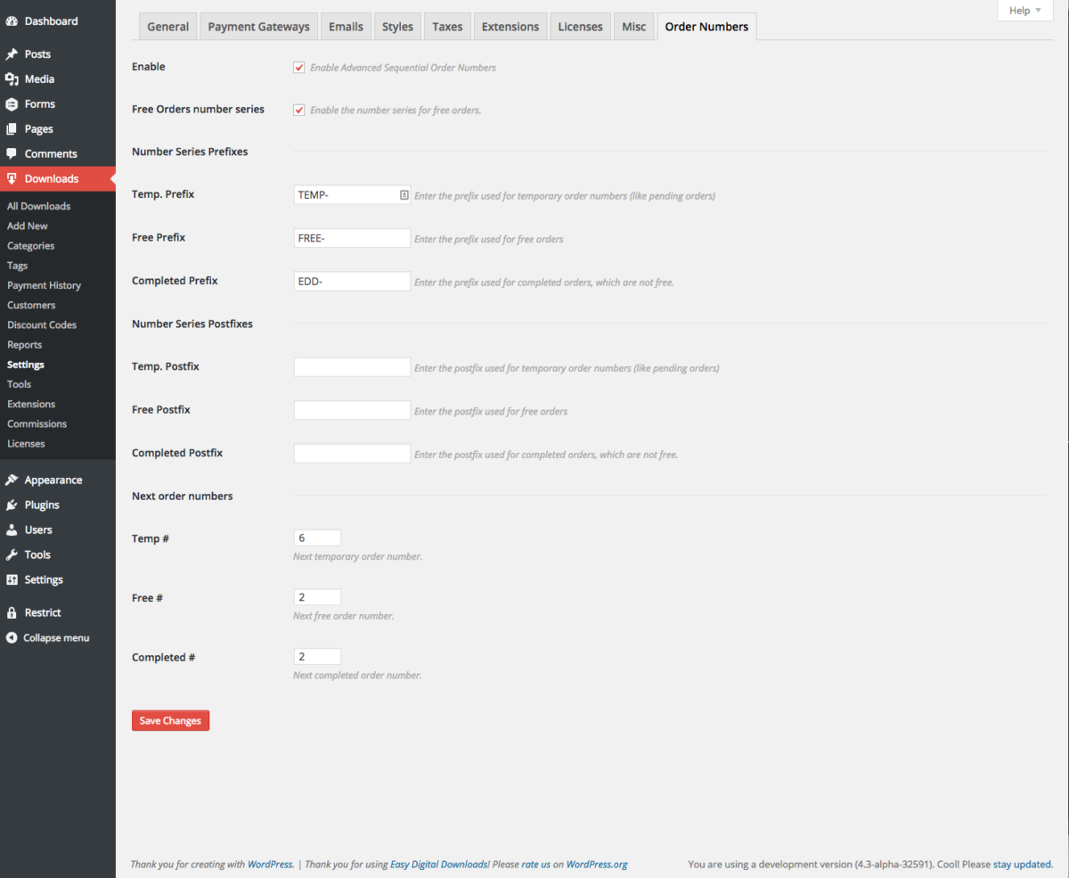 Advanced Sequential Order Numbers – Easy Digital Downloads