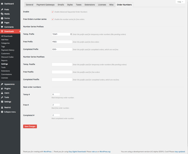 Advanced Sequential Order Numbers – Easy Digital Downloads