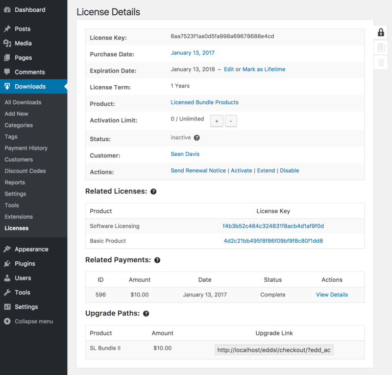 Software Licensing – Easy Digital Downloads